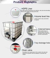 China Galvanized Steel DC53D IBC Plastic Chemical Tote Liquid Packaging for sale