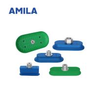 China Flat Oval Vacuum Cups Groove Structure Design MAOF For Handling Metal Plate for sale