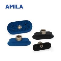 China Flat Oval Vacuum Suction Cups MAOF HT2 With High Temperature Resistance for sale