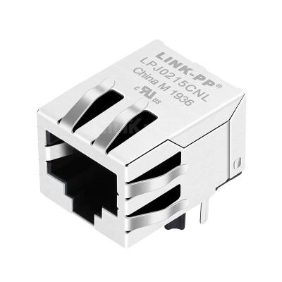 China Halo HFJ11-S101E-RL Compatible LINK-PP LPJ0215CNL 10 Base-T Tab Down Without Led Single Port RJ45 Ethernet Connector for sale