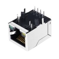 China Bothhand LF1S022-34 LF Compatible LINK-PP LPJ0022BANL 10 Base-T Tab Down Yellow/Green Led 1x1 Port Shielded RJ-45 Module for sale