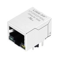 China Hanrun HR911170A Compatible LINK-PP LPJ0022FBNL 10 Base-T Tab Down Green/Yellow Led 1x1 Port 8P8C RJ 45 Modular Socket for sale