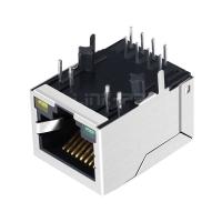 China Hanrun HR911170A Compatible LINK-PP LPJ0022FBNL 10 Base-T Tab Down Green/Yellow Led 1x1 Port 8P8C RJ 45 Modular Socket for sale