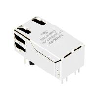 China Pulse JK0-5101NL Compatible LINK-PP LPJK9094A9NL 10G Base-T Tab Up Green&Yellow/Green Led Single Port Magnetic POE+ RJ45 Jack for sale