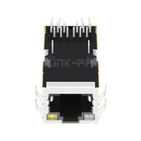 China Pulse JT7-1119NL Compatible LINK-PP LPJK9093AONL 10G Base-T Tab Up Orange&Green/Yellow Led Single Port POE++ RJ45 Modular Socket for sale