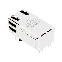 China LPJK9093AHNL 10G Integrated RJ45 Magjack PoE++ Single Port Tab Up With Green/Yellow Led for sale