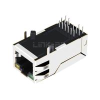 China LPJK9436AHNL RJ45 Female Connector With Magnetics 10G Base-T Single Port Tab Up With Green/Yellow Led for sale