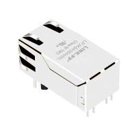 China LPJK9436AHNL RJ45 Female Connector With Magnetics 10G Base-T Single Port Tab Up With Green/Yellow Led for sale