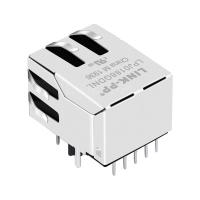 China WE 7499211122A Compatible LINK-PP LPJ0188GDNL 10/100 Base-T Tab Down Yellow/Green Led 1x1 Port POE PCB Socket RJ45 Female Jack for sale
