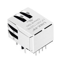 China YDS 13F-64ERGYDPZ2NL Compatible LINK-PP LPJ0011GENL 10/100 Base-T Single Port RJ45 Jack Tab Down Green/Yellow Led for sale
