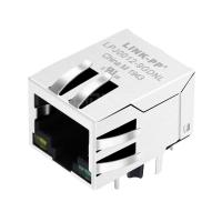 China JFM24011-0101-4F Compatible LINK-PP LPJ0012-9GDNL 10/100 Base-T Tab Down Yellow/Green Led Single Port Ethernet RJ45 Modular Socket for sale