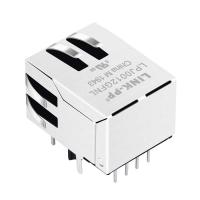 China Belfuse SI-40139 Compatible LINK-PP LPJ0012GFNL 10/100 Base-T Tab Down Green/Green Led 1x1 Port Industrial RJ45 Ethernet Connector for sale