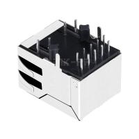 China BS-RB10202 Compatible LINK-PP LPJ0085AHNL 10/100 Base-T Tab Down Green/Yellow Led Single Port PoE RJ 45 Ethernet Connection for sale