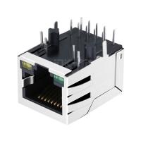 China RB1-125BHQ1A Compatible LINK-PP LPJ0085AHNL 10/100 Base-T Single Port PoE RJ45 Connector Module Tab Down Green/Yellow Led for sale
