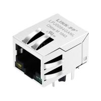 China X Mutiple XRJG-01P-1-D3C-210 Compatible LINK-PP LPJ0084GANL 10/100 Base-T Tab Down Yellow/Green Led 1x1 Port RJ-45 Filter Connector Module for sale