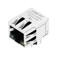 China Pulse J00-0213NL Compatible LINK-PP LPJ0011ABNL 10/100 Base-T Integrated RJ45 Magnetics Jack Tab Down Green/Yellow Led for sale