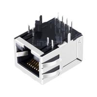 China Belfuse SI-40141 Compatible LINK-PP LPJ0012G4NL 10/100 Base-T Tab Down G&Y/G&Y Led 1 Port Shielded RJ-45 Connector Module for sale