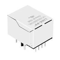 China Pulse J0026D01ENL Compatible LINK-PP LPJ0026BCNL 100 Base-T Single Port RJ45 Jack With Integrated Magnetics Tab Down Green/Green Led for sale