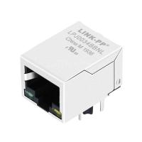 China Bothhand LU1S041A-43 LF Compatible LINK-PP LPJ0034BBNL 10/100 Base-T Tab Down Green/Yellow Led Single Port Network Connector RJ45 for sale