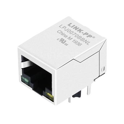 China RB1-1D6B8V1A Compatible LINK-PP LPJ0070BBNL 10/100 Base-T Tab Down Green/Yellow Led 1x1 Port Shielded Network RJ-45 Jacks for sale
