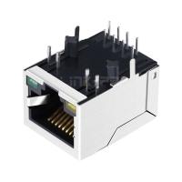 China A63-112-313P190 Compatible LINK-PP LPJ0012HDNL 10/100 Base-T Tab Down Yellow/Green Led Single Port RJ-45 Connector Module for sale