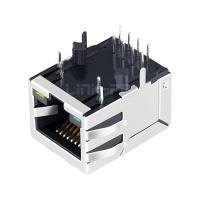 China RB1-1D5BAL1D Compatible LINK-PP LPJ0006ABNL 10/100 Base-T Tab Down Green/Yellow Led 1 Port Ethernet Interfaces PCB RJ45 Jack for sale