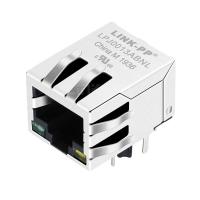 China Bothhand LU1T041X-43 LF Compatible LINK-PP LPJ0013ABNL 10/100 Base-T Tab Down Green/Yellow Led 1 Port Magnetic Modular RJ45 Jack for sale