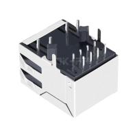 China Pulse J0026D21BNL Compatible LINK-PP LPJ0026ABNL 10/100 Base-T Tab Down Green/Yellow Led 1 Port Lan Jack RJ45 Conector for sale