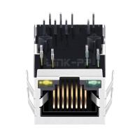China YDS 13F-67CGYDS2NL Compatible LINK-PP LPJ0049AENL 10/100 Base-T Tab Down Green/Yellow Led Single Port RJ45 Network Connector for sale