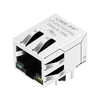 China YDS 48F-33GY3DS2NL Compatible LINK-PP LPJ0075AHNL 10/100 Base-T Tab Down Green/Yellow Led 1 Port Ethernet Isolation Connector Modules for sale