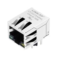 China Halo HFJ11-S101E-LS12RL Compatible LINK-PP LPJ0215ABNL 10/100 Base-T Tab Down Green/Yellow Led Single Port Ethernet Integrated RJ45 FastJacks for sale