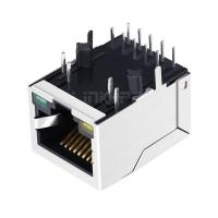 China RT-TGMAGL-R1S188F21P03 Compatible LINK-PP LPJ4265BDNL 10/100 Base-T Tab Down Yellow/Green Led Single Port POE RJ45 Ethernet Magjack for sale