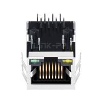 China X multiple XRJG-01K-1-E13-211 Compatible LINK-PP LPJ4026AANL 10/100 Base-T Tab Down Yellow/Green Led One Port Shielded Network RJ-45 Connector for sale