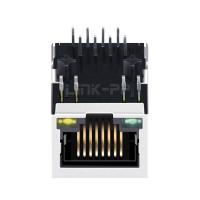 China XFMRS MXFATM6Y-CLTZxu1-2MS Compatible LINK-PP LPJ4108HBNL 10/100 Base-T Tab Down Green/Yellow Led One Port 8P8C Ethernet RJ-45 Jacks for sale