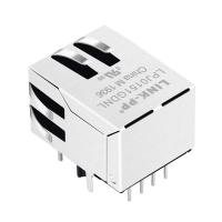 China WE 74990111215 Compatible LINK-PP LPJ0151GDNL 10/100 Base-T Tab Down Yellow/Green Led Single Port Network Lan RJ-45 Modular Jack for sale