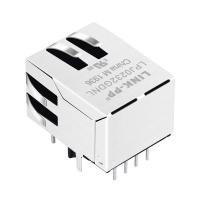 China Tyco 5-6605425-9 Compatible LINK-PP LPJ0232GDNL 10/100 Base-T Tab Down Yellow/Green Led Single Port Magnetic RJ45 Jack Connector for sale