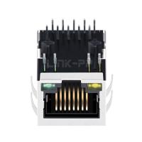 China YDS 13F-67BYGDD2NL Compatible LINK-PP LPJ0284GDNL 10/100 Base-T Tab Down Yellow/Green Led 1 Port POE Surge Protector RJ45 Connector for sale