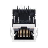 China P65-P0G-11K9 Compatible LINK-PP LPJ0014A55NL 10/100 Base-T Tab Down Orange&Green/Orange&Green Led 1 Port Cat5e RJ45 Modular Jack for sale