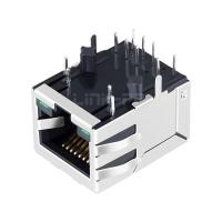 China Tyco 1-6605310-1 Compatible LINK-PP LPJ0049A76NL 10/100 Base-T Tab Down Green/Green Led 1 Port POE Network Connector RJ-45 Jack for sale