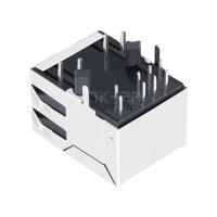 China Tyco 1-6605310-1 Compatible LINK-PP LPJ0049A76NL 10/100 Base-T Tab Down Green/Green Led 1 Port POE Network Connector RJ-45 Jack for sale