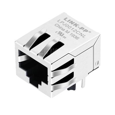 China Tyco 6605426-1 Compatible LINK-PP LPJ0012CNL 10/100 Base-T 1 Port 8P8C Integrated Magnetics RJ45 Jack Tab Down Without Led for sale