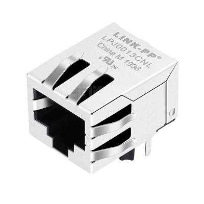 China RB1-105BAG1A Compatible LINK-PP LPJ0013CNL 10/100 Base-T Tab Down Without Led Single Port 8 Pin RJ45 Ethernet Magjack for sale