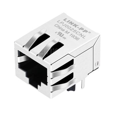China XFMRS XFATM10-C1-4MS Compatible LINK-PP LPJ0025CNL 10/100 Base-T Tab Down Without Led Single Port 8P8C Jacks RJ45 Modules for sale