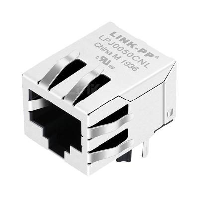 China Pulse J00-0025NL Compatible LINK-PP LPJ0050CNL 10/100 Base-T Tab Down Without Led Single Port 8 Pin RJ45 Board Connector for sale