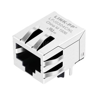 China BelFuse SI-63003-F Compatible LINK-PP LPJ0304CNL 10/100 Base-T Tab Down Without Led Single Port Female RJ45 Ethernet Jack for sale