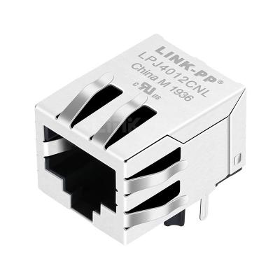 China RJ-032TC Compatible LINK-PP LPJ4012CNL 10/100 Base-T Tab Down Without Led Single Port 8P8C Connector RJ45 Female Jack for sale
