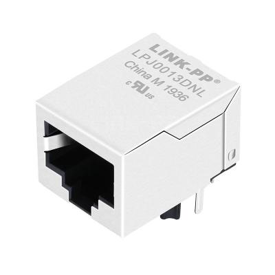 China RB1-106BAG1A Compatible LINK-PP LPJ0013DNL 10/100 Base-T Tab Down Without Led 1 Port Shielded RJ 45 Jack Price for sale