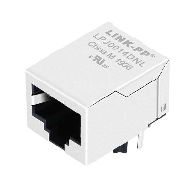 China Bothhand LU1S041C LF Compatible LINK-PP LPJ0014DNL 10/100 Base-T Tab Down Without Led 1 Port Cat5e RJ 45 Jack Connectors for sale