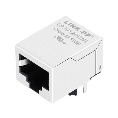 China Bothhand LU1S114 Compatible LINK-PP LPJ0120DNL 10/100 Base-T Tab Down Without Led 1 Port Cat5 8P8C Modular Connector Jacks for sale