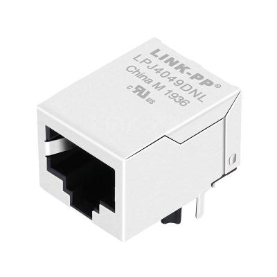 China Tyco 6605468-4 Compatible LINK-PP LPJ4049DNL 10/100 Base-T Tab Down Without Led 1 Port Ethernet 8P8C RJ 45 Modular Jack for sale